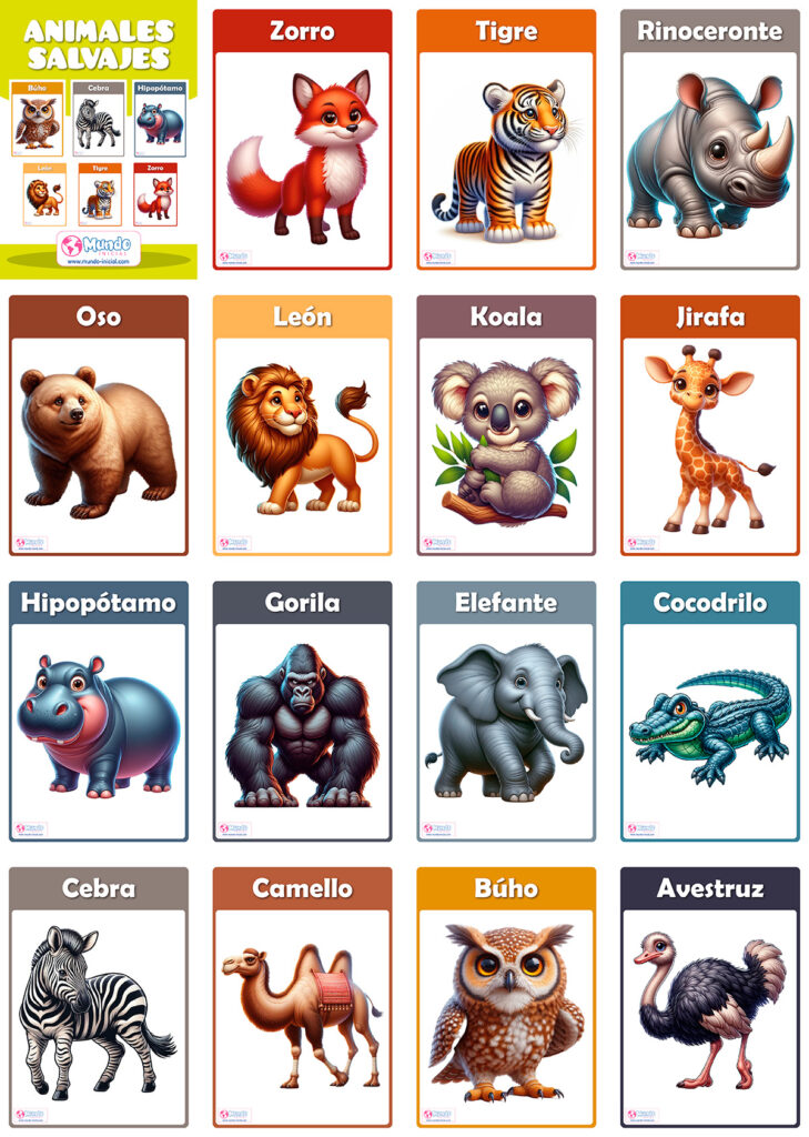 Animales Salvajes En Color