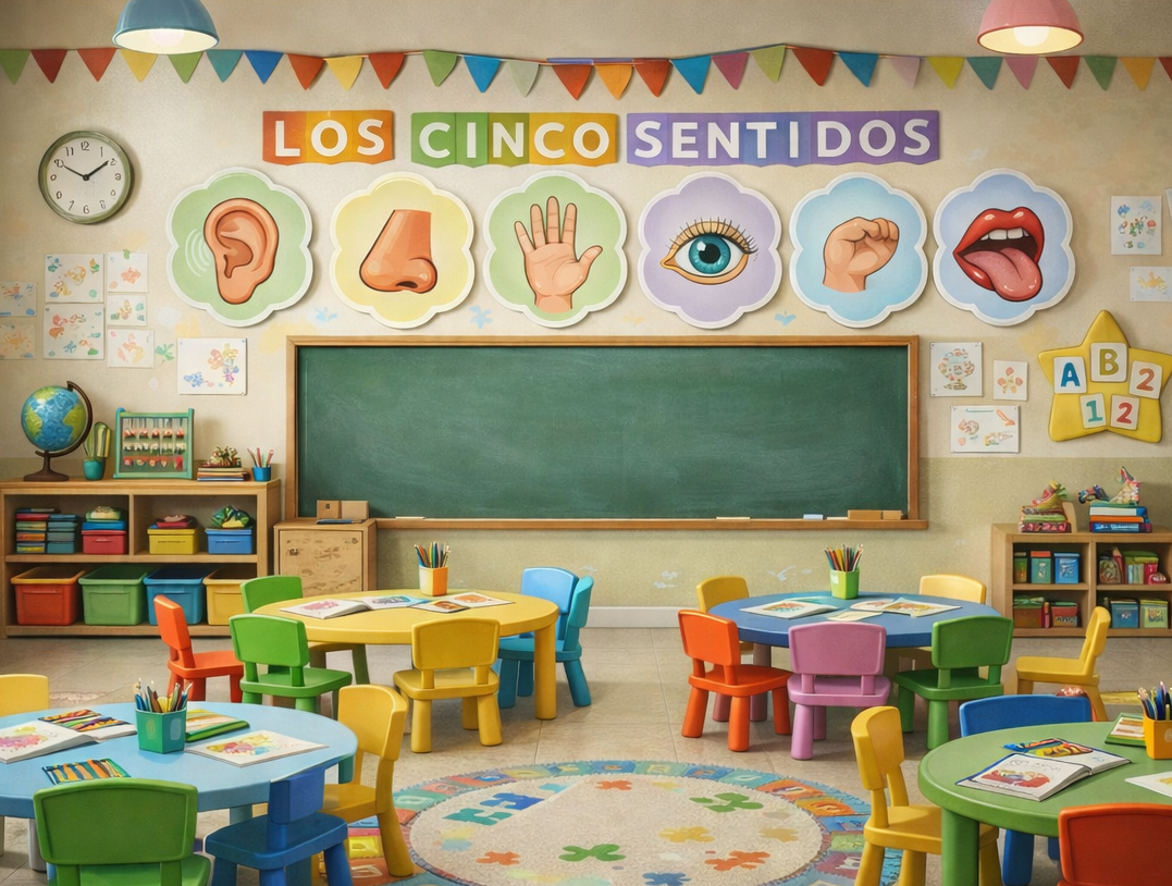 Los cinco sentidos - Mundo Inicial Libros