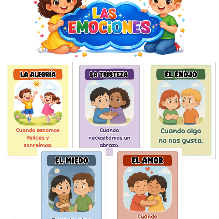 Las emociones para niños: recurso visual para el aula - Mundo Inicial ...